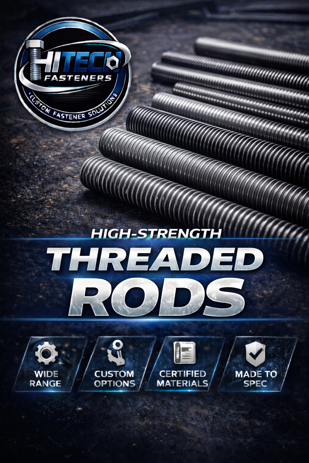 Precision Engineered Threaded Rods - Hitech Fasteners